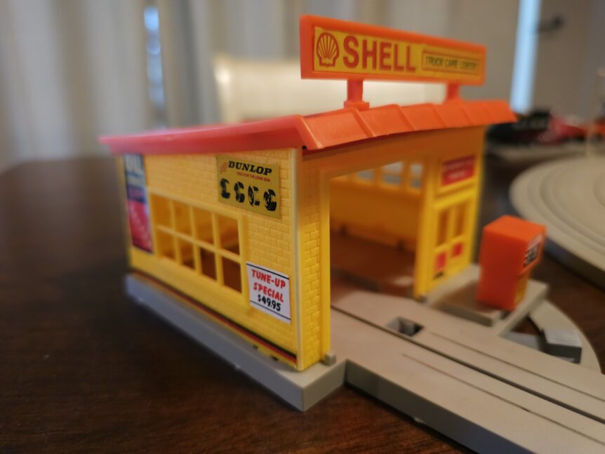 Highway Wrecker Set 3213 3443 Phone Booth - TYCO US-1 Electric Trucking